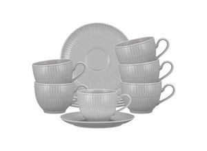4262487295713 - Kaffeetassen mit Untertassen Amina 250 ml 6er Set
