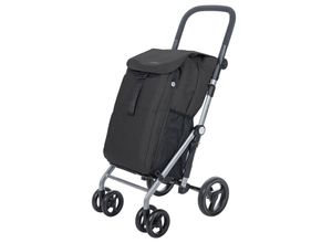 8436589220379 - CARLETTEinkaufstrolley Einkaufswagen Klappbar Grocery Trolley Shopping Cart 53 l Kühltasche 10L eine Große Kapazität von 25 kg Für Einkaufen-Schwarz
