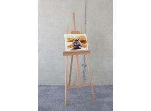 4055065032257 - Leinwandbild KOMAR The Mandalorian Grogu Meditation King - Größe 40 x 30 cm bunt (farbe rahmen braun farbe bild(er) bunt) B40cm H30cm T2cm Papier Holz Bilder Keilrahmenbild mit Echtholzrahmen Kinderzimmer