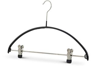 4002651951485 - Kleiderbügel MAWA Economic PK schwarz B40cm H23cm T1cm Kunststoff Stahl Kleiderbügel mit Klammernsteg