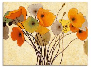 4055327744430 - Wandbild ARTLAND Kürbismohn I Bilder Gr B H 40 cm x 30 cm Leinwandbild Blumen Querformat 1 St orange Bild Poster Bilder als Leinwandbild Wandaufkleber oder in versch Größen