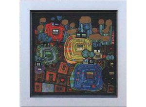 4260286494573 - Kunstdruck HUNDERTWASSER (BH 61x61 cm) BH 61x61 cm bunt Bild Gemälde Wandbild
