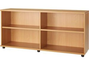4251898812114 - Select Anstellregal aus Holz 2 Fachböden B 1600 mm x T 421 x H 750 mm Buche