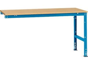 4045916105230 - AU60955012 Arbeits-Anbautisch UNIVERSAL Standard mit Multiplexplatte BxTxH = 1750 x 1000 x 760-870 mm Licht-Blau (RAL 5012)