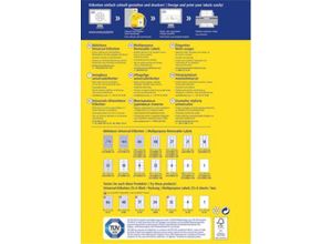 4004182047453 - AVERY Zweckform L4745REV-25 Wiederablösbare Universal-Etiketten DIN A4 Weiß 96 x 635 mm 30 Blatt à 8 Etiketten