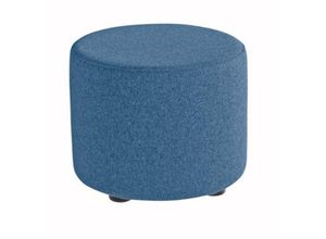 5901747083453 - Sitzhocker TAPA Round Sperrholz gepolstert Schurwolle-Bezug blau