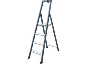 4009199124180 - Krause 124180 Aluminium Stufen-Stehleiter Arbeitshöhe (max) 285 m Silber Blau DIN EN 131 42 kg