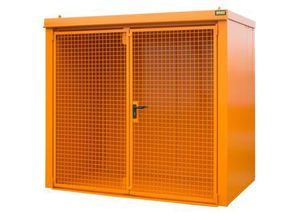 4052462059832 - Gasflaschencontainer BAUER GFC-B M3 B 1570 x T 2425 x H 2265 für 45 Gasflaschen feuerbeständig abschließbar orange
