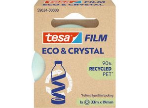 4063565252389 - tesa Klebeband tesafilm Eco & Crystal Transparent 19 mm (B) x 33 m (L) PET (Polyethylenterephthalat)
