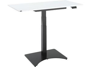5900978359740 - Home Office Tisch elektrisch höhenverstellbar Rechteck Standfuß B 1150 x T 550 x H 640-1100 mm weiß schwarz + Memory-Bedienpanel