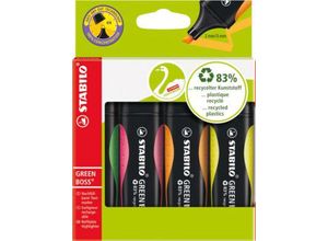 4006381436854 - Textmarker-Set GREEN BOSS 6070 4 Etui 4-farbig sortiert 2-5mm Keilspitze 4006381436854 4 Stück