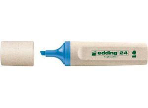 4004764917679 - edding Textmarker 24 EcoLine zu 90 % aus nachwachsenden Rohstoffen Blauer Engel nachfüllbar Schreibfarbe blau 10 Stück