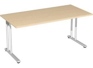 4038933430416 - Schreibtisch PALENQUE C-Fuß Rechteck B 1600 x T 800 x H 720 mm Ahorn