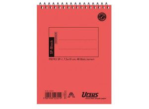 9002244601174 - Ursus Style Notizbuch Spezial Kariert Spiralbindung Pressspankarton Orange Nicht perforiert 96 Seiten 48 Blatt