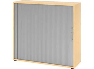 4032062185155 - Querrollladenschrank Breno 3 OH abschließbar stapelbar B 1200 x T 400 x H 1100 mm Spanplatte Ahorn