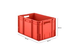4052939512372 - Euro Box Serie MF 6320 aus PP Inhalt 623 L Durchfassgriff rot
