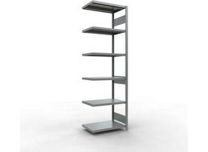 4004514283344 - Schulte Lagertechnik Fachbodenregal-Stecksystem MULTIplus 250 Anbauregal Längenriegel 2500x750x500 mm 6 Böden verzinkt