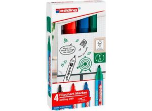 4057305072429 - Flipchart-Marker 380 4-380-4-2 Packung rotblaugrünschwarz 15-3mm Rundspitze 4057305072429 4 Stück