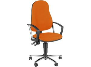 4014296984346 - Bürostuhl POINT 60 Permanentmechanik mit Armlehnen Lendenwirbelstütze Muldensitz orange