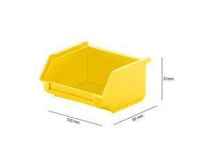 4052941743078 - Sichtlagerkasten SSI Schäfer Serie PROFI LF 110 Polypropylen L 92 x B 100 x H 51 mm 026 l gelb