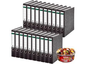 4251898827354 - LEITZ® Ordner 1050 + 750 g HARIBO Color-Rado Party-Box DIN A4 Rückenbreite 52 mm 20 Stück schwarz