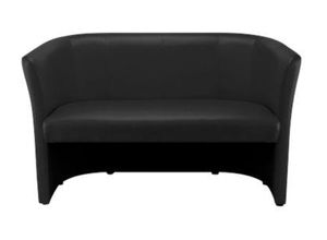 5900978040778 - NowyStyl Zweisitzer-Sofa CLUB DUO Kunstleder (100% Polyester) voll gepolstert Sitzhöhe 455 mm schwarz