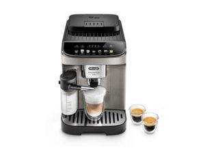 8004399021419 - DeLonghi Kaffeevollautomat Magnifica Evo Milk ECAM29081TB für Bohnen Pulver bis 18 l 250 g 7 Direktwahltasten Milchaufschäumer titangrau-schwarz
