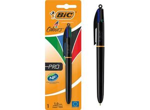 3086123291348 - BIC 4 Colours Pro Vierfarb-Kugelschreiber mit 10-mm-Spitze für präzises Schreiben 1 Stück