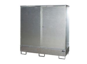 4052462026421 - Gefahrstoffschrank BAUER GS-2 Stahlblech unterfahrbar für 2 x 200 l Fässer B 1680 x T 690 x H 1780 mm verzinkt