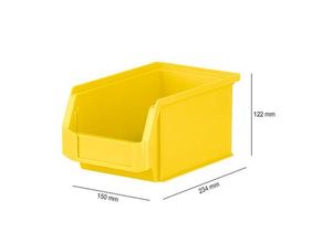 4052941153709 - Sichtlagerkasten SSI Schäfer Serie PROFI LF 221 Polypropylen L 234 x B 150 x H 122 mm 27 l gelb