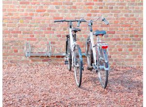 3234640044521 - MOTTEZ Wandständer für Fahrräder 4 Einstellplätze 90° Bügelausrichtung Stahl verzinkt