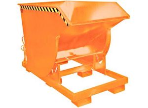 4052462019355 - eurokraft pro Kippbehälter schmale Ausführung Volumen 15 m³ Traglast 3000 kg orange RAL 2000