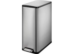 8713631716692 - EKO Tretmülleimer Ecoslim Recycler 2 x 20 Liter Edelstahl Fingerabdruckschutz B 276 x T 533 x H 661 mm silber schwarz