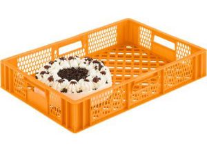 4026698004171 - Euro Box Bäcker- und Cateringkasten (Gläserkasten) lebensmittelecht Inhalt 154 L durchbrochene Version gelb-orange