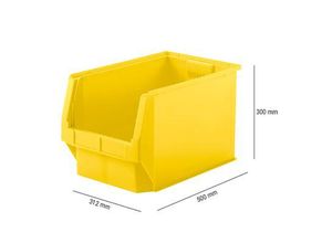 4052939528953 - Sichtlagerkasten SSI Schäfer Serie PROFI LF 533 Polypropylen L 500 x B 312 x H 300 mm 38 l gelb