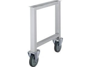 4051273705198 - Pure Werkbankfuss WFF807L nicht höhenverstellbar mit Rollen T 665 x H 800 mm lichtgrau RAL 7035