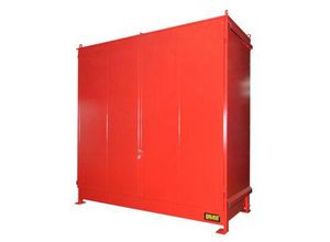 4052462055896 - Regalcontainer BAUER CEN 33-2 IBC Stahl Doppelflügeltor B 3510 x T 1500 x H 3485 mm rot
