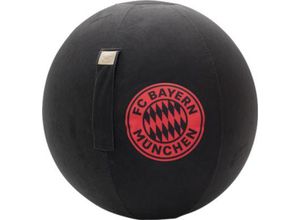 4005380518516 - Sitzball mit FCB-Logo offizielles Lizenzprodukt mit Griff Ø ca 650 mm Polyester & PVC schwarz