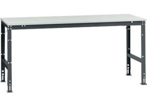 4045916079401 - AU41277016 Arbeits-Grundtisch UNIVERSAL Standard mit Kunststoffplatte BxTxH = 2000x1000x760-870 mm Anthrazit