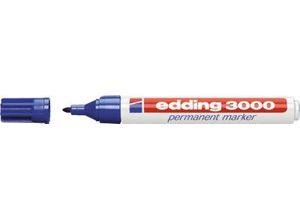 4004764007981 - edding 3000 Permanentmarker Mittel Rundspitze 15 - 3 mm Blau Nachfüllbar Wasserbeständig