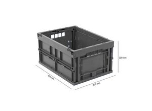 4250685147835 - EURO-Maß Faltbox 4322 ohne Deckel für Lager- und Mehrwegtransport Inhalt 203 Liter grau