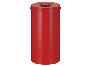 8713631001828 - Abfallsammler für den Innenbereich Volumen 30 l selbstlöschender Deckel Ø 335 x H 470 mm Stahl pulverbeschichtet rot rot
