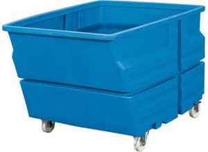4250101150371 - Mehrzweckbehälter Polyethylen blau 800 l B 1030 x T 1340 x H 900 mm mit Rollen
