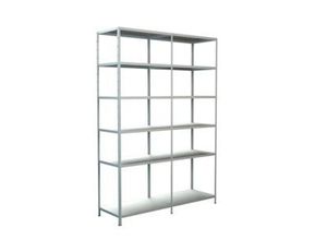 4004514122544 - Steckregal Stecksystem Grund- und Anbauregal Regale Metall weiß 2300x1600x500 mm 12 Böden Gr B H T 160 cm x 230 cm x 50 cm weiß Werkstatt-Regale