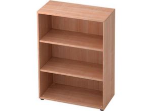 4032062018507 - eurokraft pro ANNY - Büroregal 2 Fachböden HxBxT 1100 x 800 x 400 mm Nussbaum-Dekor