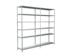 4004514122582 - Steckregal Stecksystem Grund- und Anbauregal Regale Metall weiß 2300x2400x500 mm 12 Böden Gr B H T 240 cm x 230 cm x 50 cm weiß Werkstatt-Regale