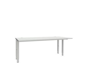 4250510843567 - Genius Schreibtisch MODENA FLEX 4-Fuß-Rechteckrohr beidseitig B 1800 mm lichtgrau