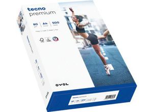 4011211075387 - Kopierpapier tecno premium DIN A4 80 g m² hochweiß 1 Karton = 5 x 500 Blatt