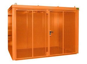 4052462059894 - Gasflaschencontainer BAUER GFC-B M4 B 1570 x T 3120 x H 2295 für 60 Gasflaschen feuerbeständig abschließbar orange