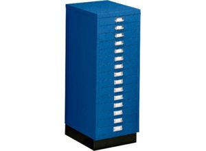 4250510902189 - SSI Schubladenschrank DIN A3 15 Schübe 940 mm hoch enzianblau